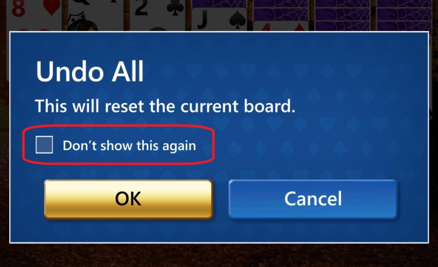 How do I turn off in-game alerts in Solitaire? | Xbox Support